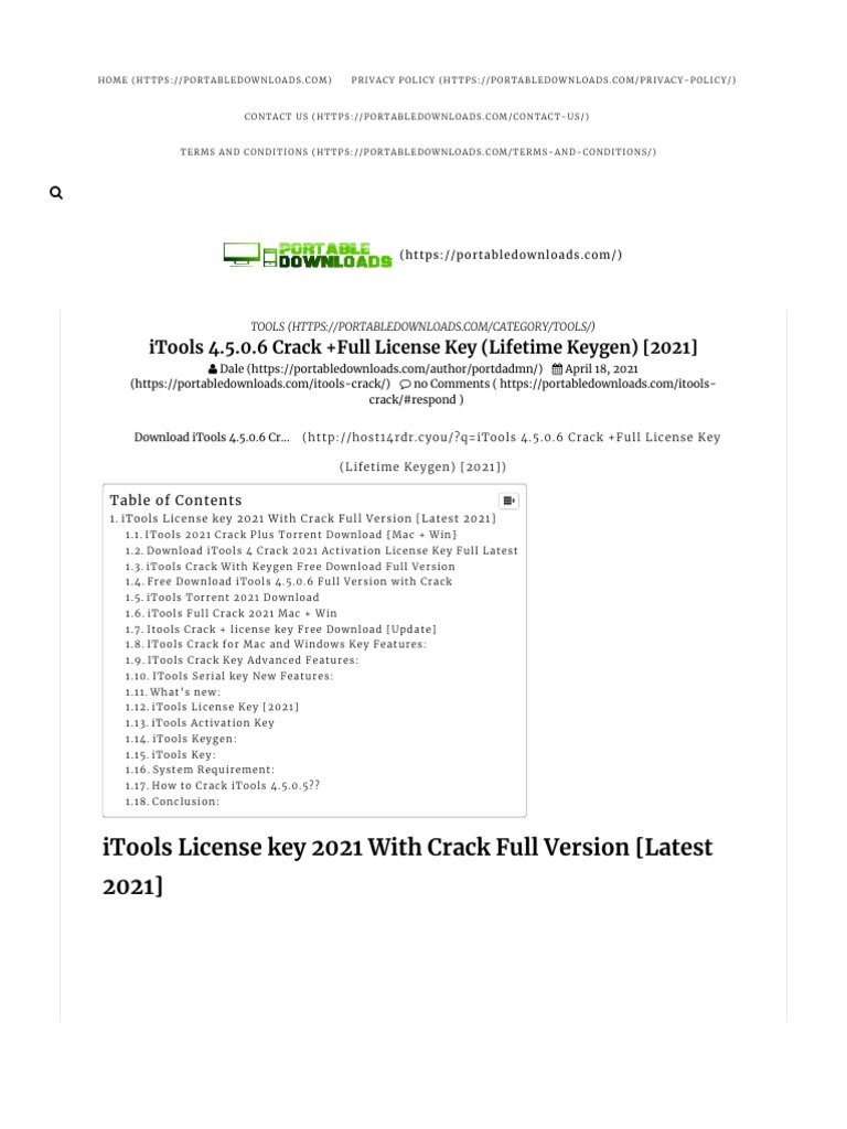 Itools 4.5.0.6 Crack +full License Key (Lifetime Keygen) (2021) | PDF ...