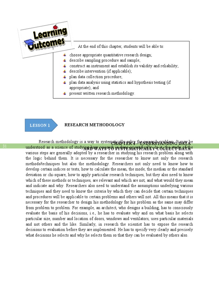 Chapter 4 Understanding Data and Ways To Systematically Collect Data ...