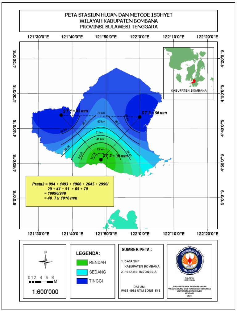 Peta Curah Hujan Metode Isohyet Ita Juita | PDF