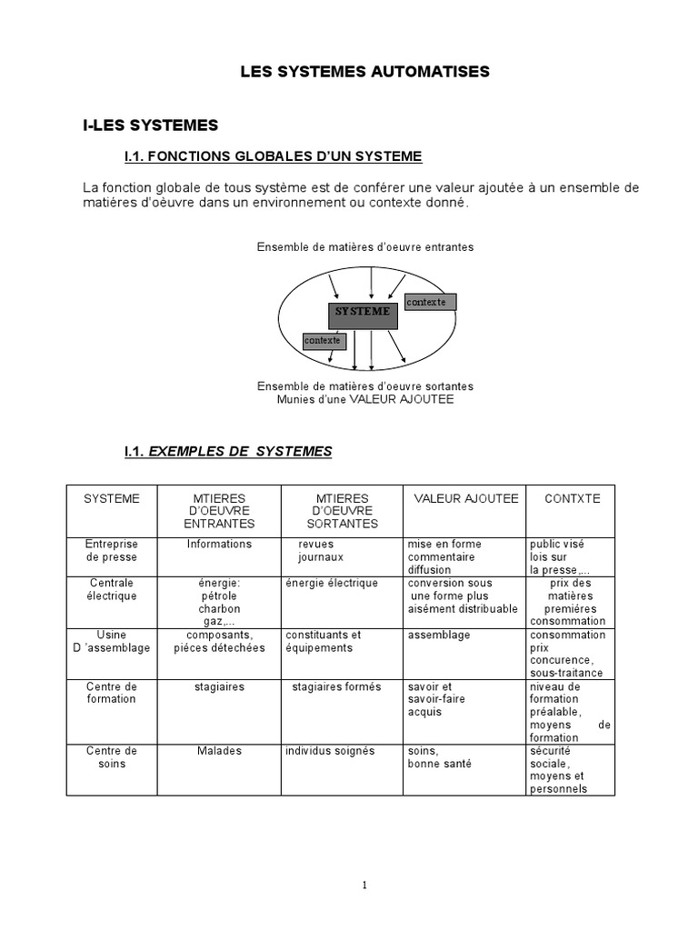 Systèmes Automatisés et Automatisation des Productions | PDF | Automatisation | Valeur ajoutée