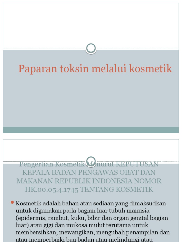 Bahaya Toksin dalam Kosmetik | PDF