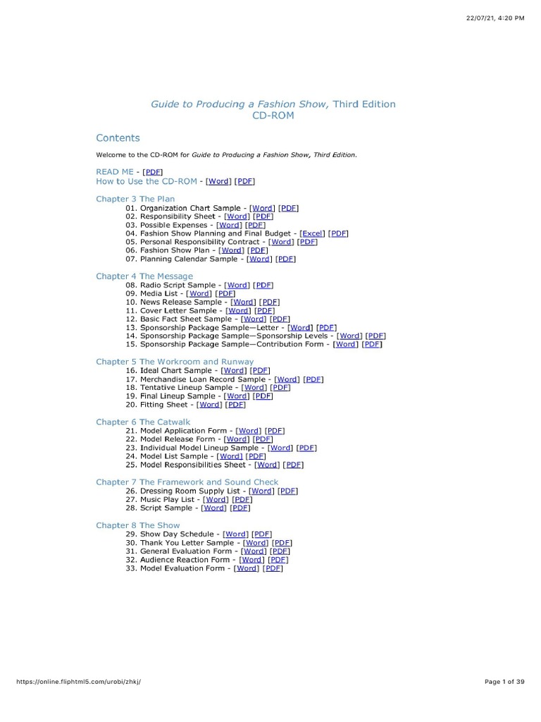 Event Planning Guide Fashion Show | PDF