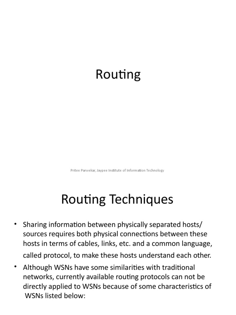 Flat Routing Protocols Pdf Routing Wireless Sensor Network