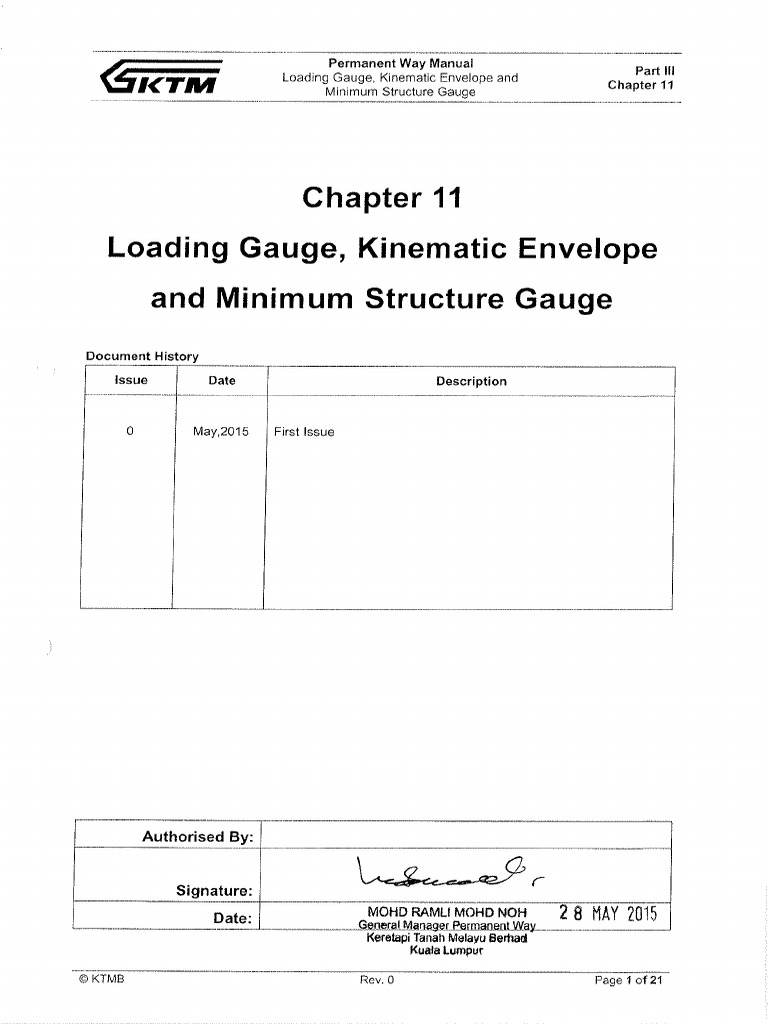 11 Loading Gauge, Kinematic Envelope & Minimum Structure Gauge | PDF