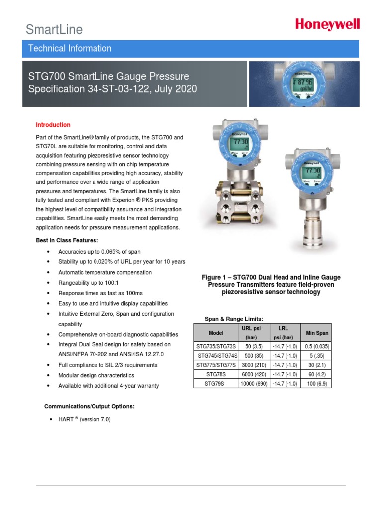 STG700 PT | PDF | Pascal (Unit) | Calibration