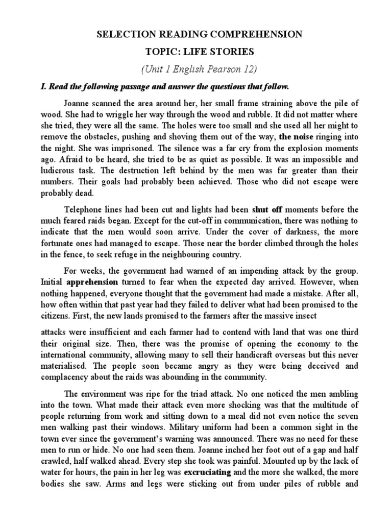 Selection Reading Comprehension | PDF | O. Henry