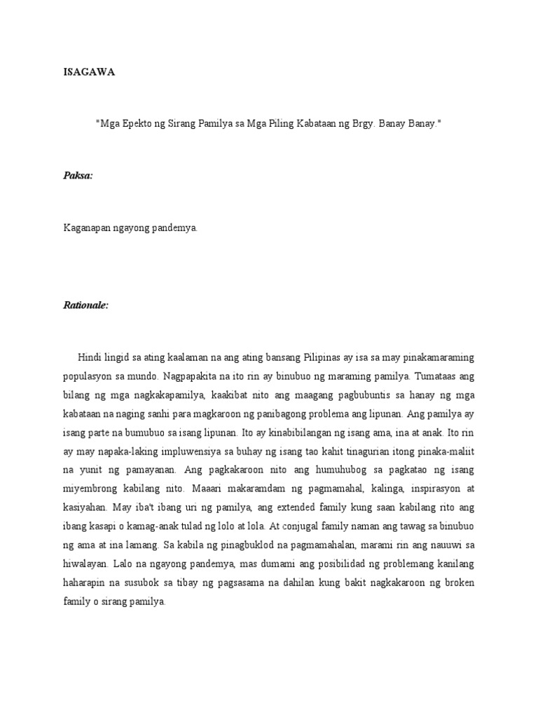 Isagawa Pananaliksik | PDF