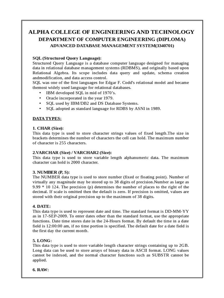 Practical 1 | Download Free PDF | Relational Database | Sql