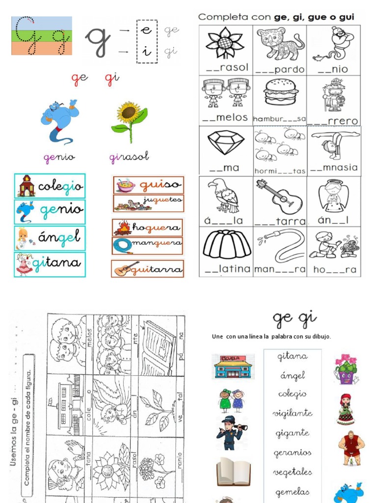 Palabras Con Ge Gi | PDF