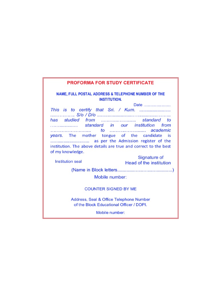 Kcet Study Certificate | PDF