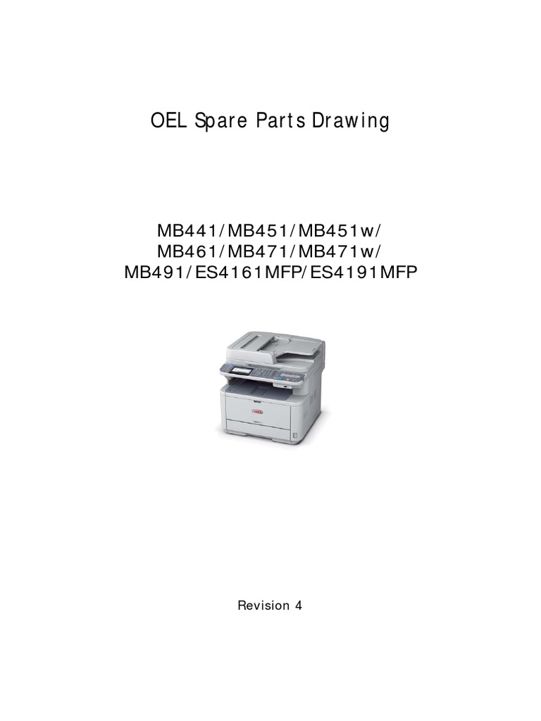 OEL Spare Parts Drawing: MB441/MB451/MB451w/ MB461/MB471/MB471w/ MB491 ...