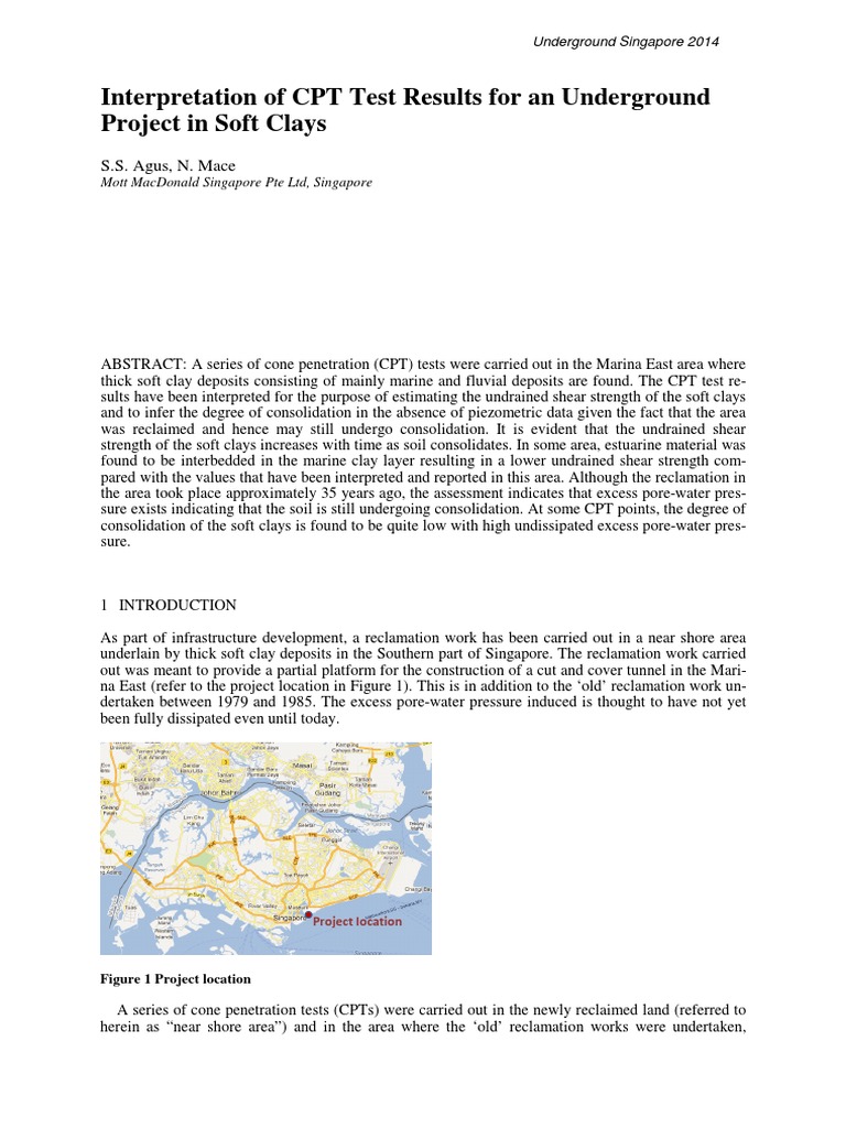 Singapore Soft Clay Reclamation Study | PDF | Soil Mechanics ...
