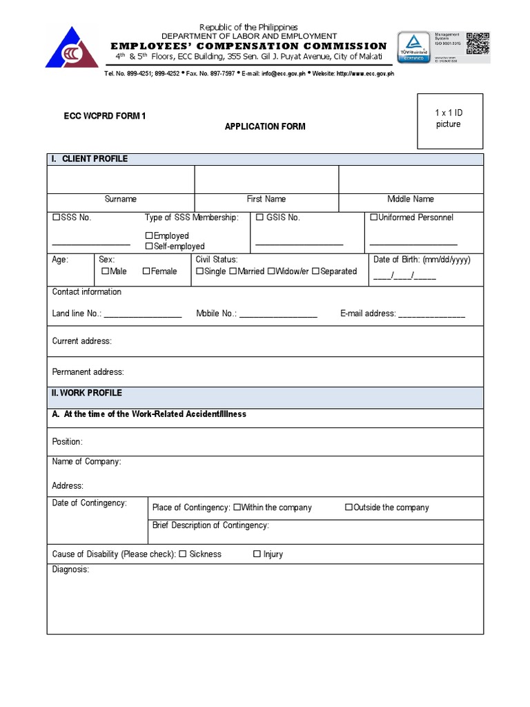 WCPRD Form 1 - Revised | PDF | Employment | Labor
