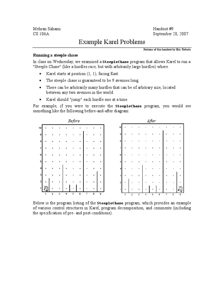 09 Karel Examples | PDF | Computer Programming | Areas Of Computer Science