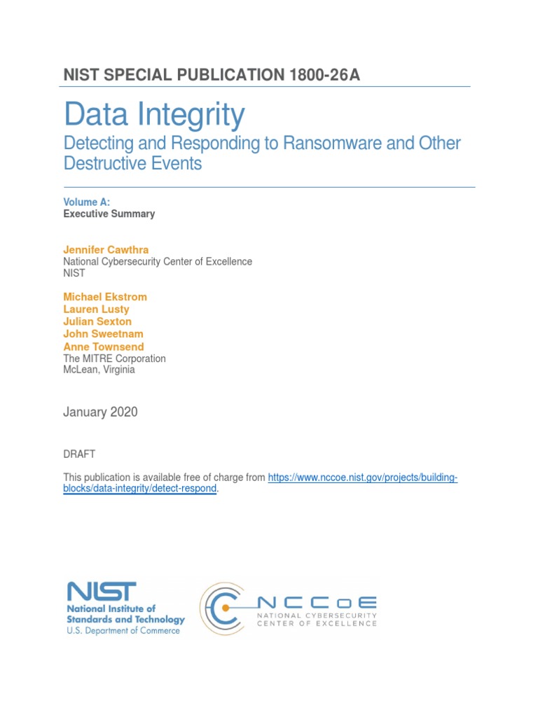 Di Detect Respond Nist sp1800 26a Draft | PDF | Information Security ...