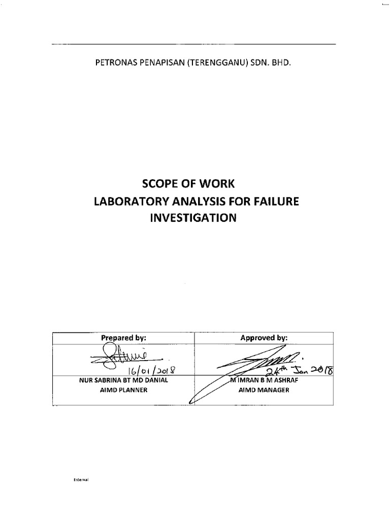 Approved SoW Lab Test | PDF