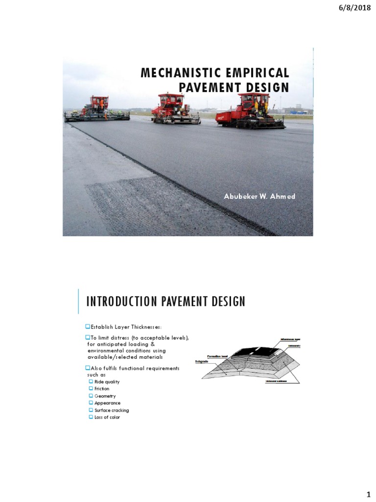 Mechanistic-Empirical Pavement Design | PDF | Fatigue (Material) | Road ...