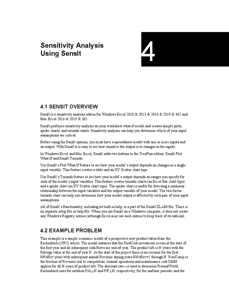 Sensitivity Analysis Using Sensit | PDF | Sensitivity Analysis | Variance