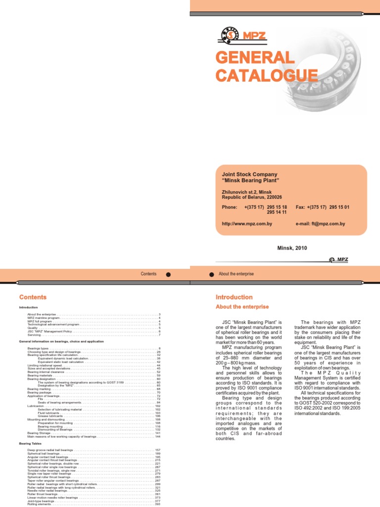 General Catalogue | Download Free PDF | Bearing (Mechanical ...