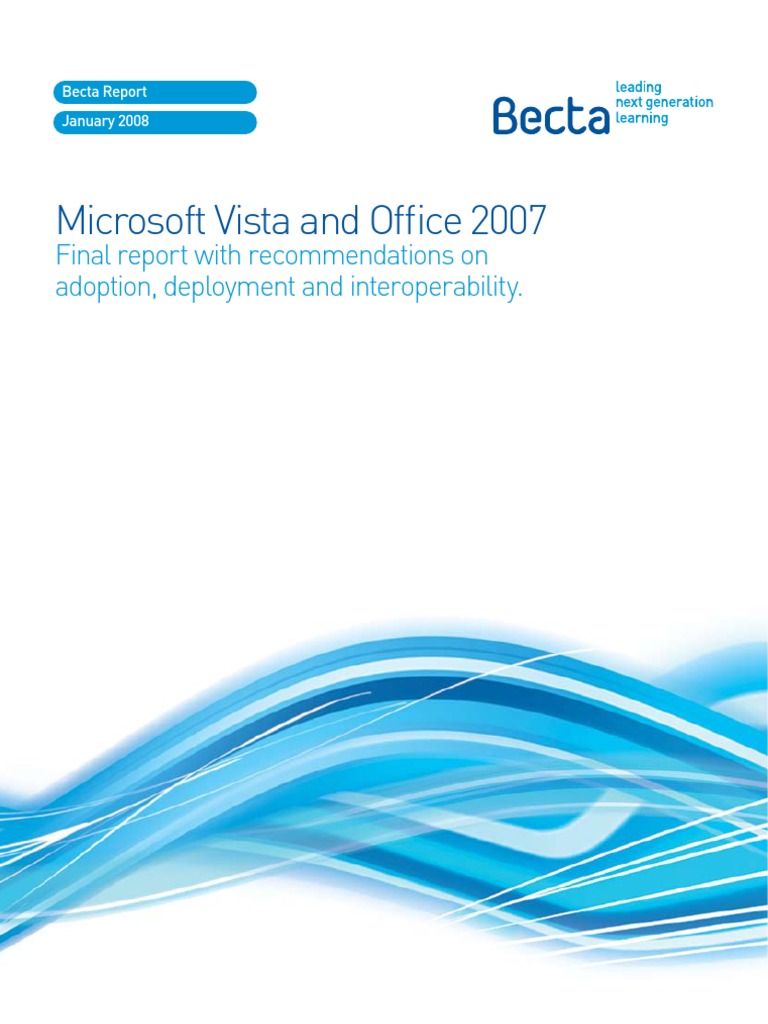 Report On Vista & Office 2007 | Download Free PDF | Windows Vista ...