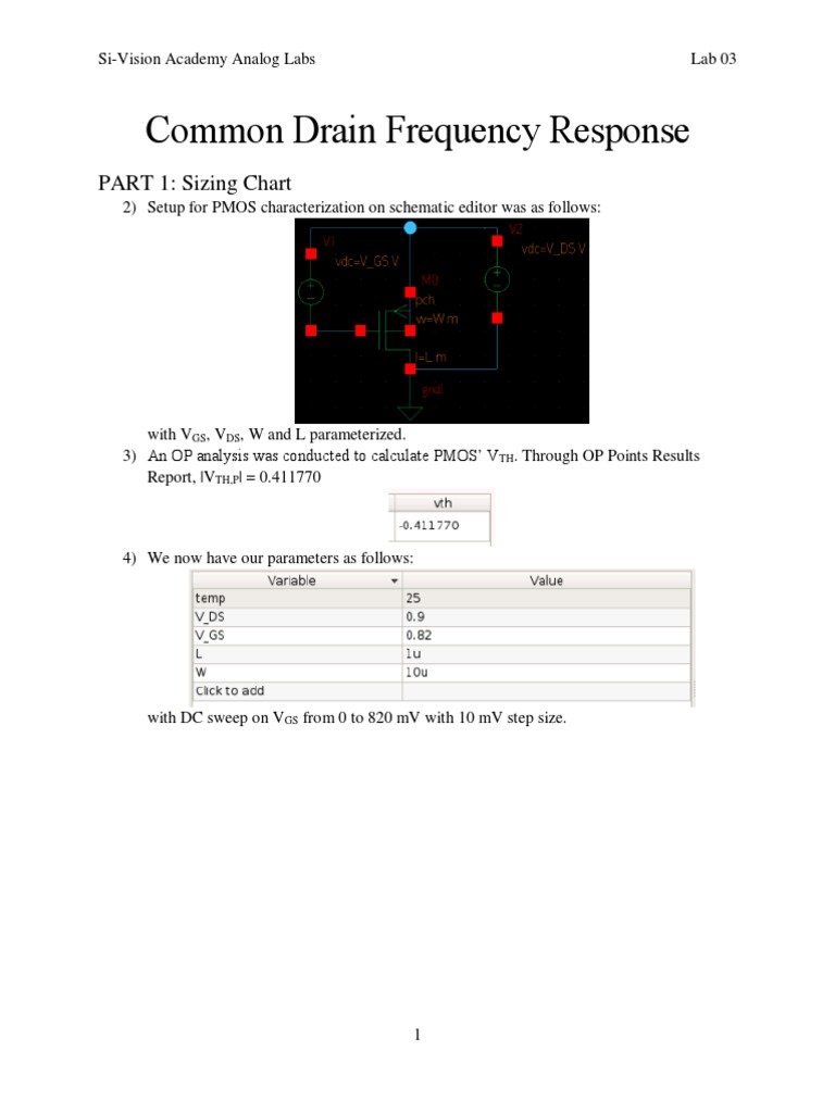 Common Drain Frequency Response: PART 1: Sizing Chart | PDF | Computer ...