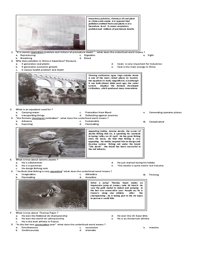 Soal Caption Chapt 7 | Download Free PDF | Unrest | Nature