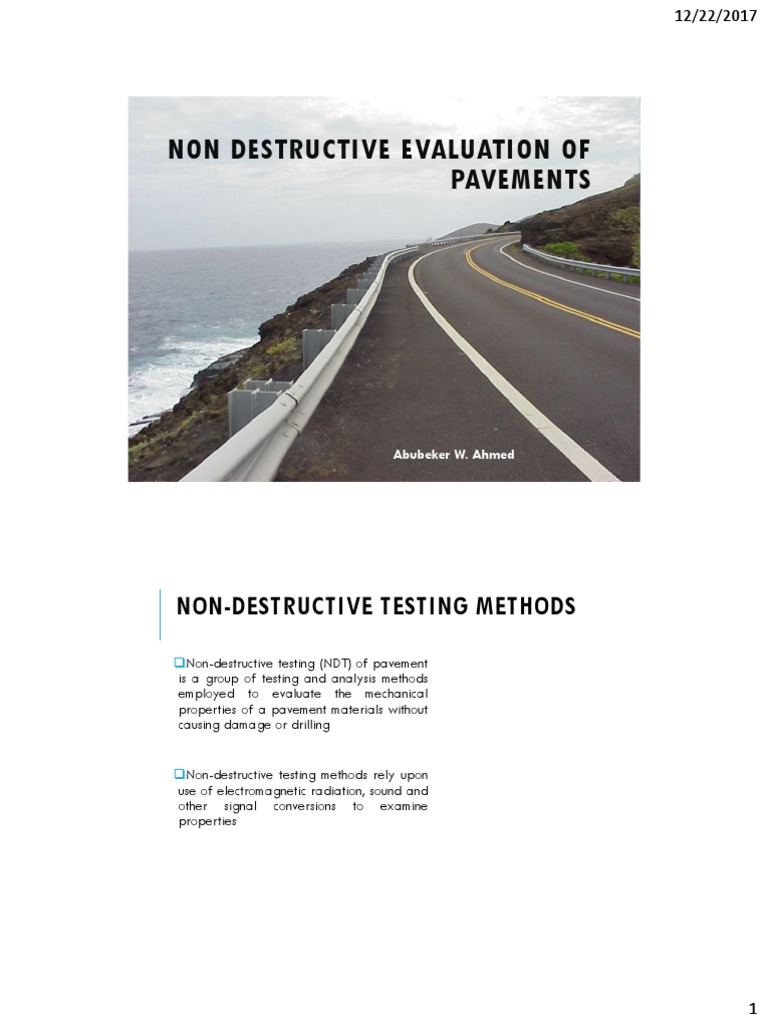 Lecture 4 Non-Destructive Evaluation of Pavements | PDF | Continuum ...