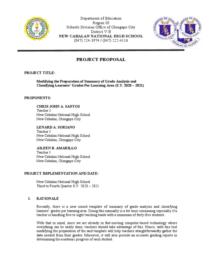 Grade Analysis Tool Proposal 2021 | PDF | Teaching | Teachers
