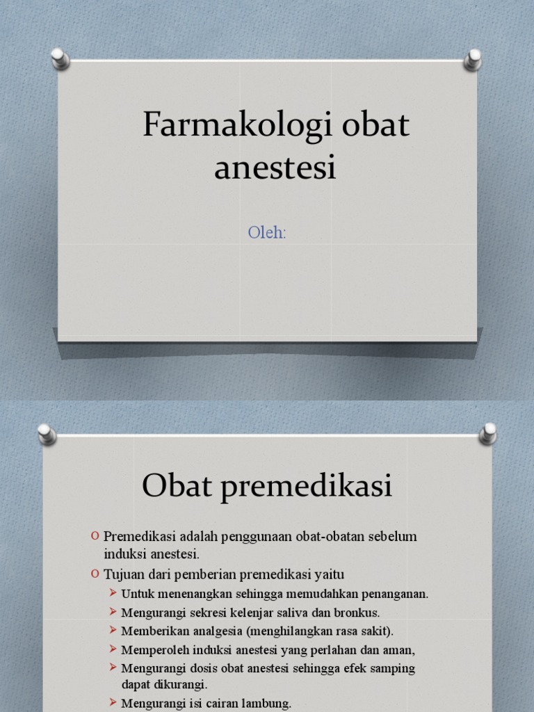 Farmakologi Obat Anestesi | PDF