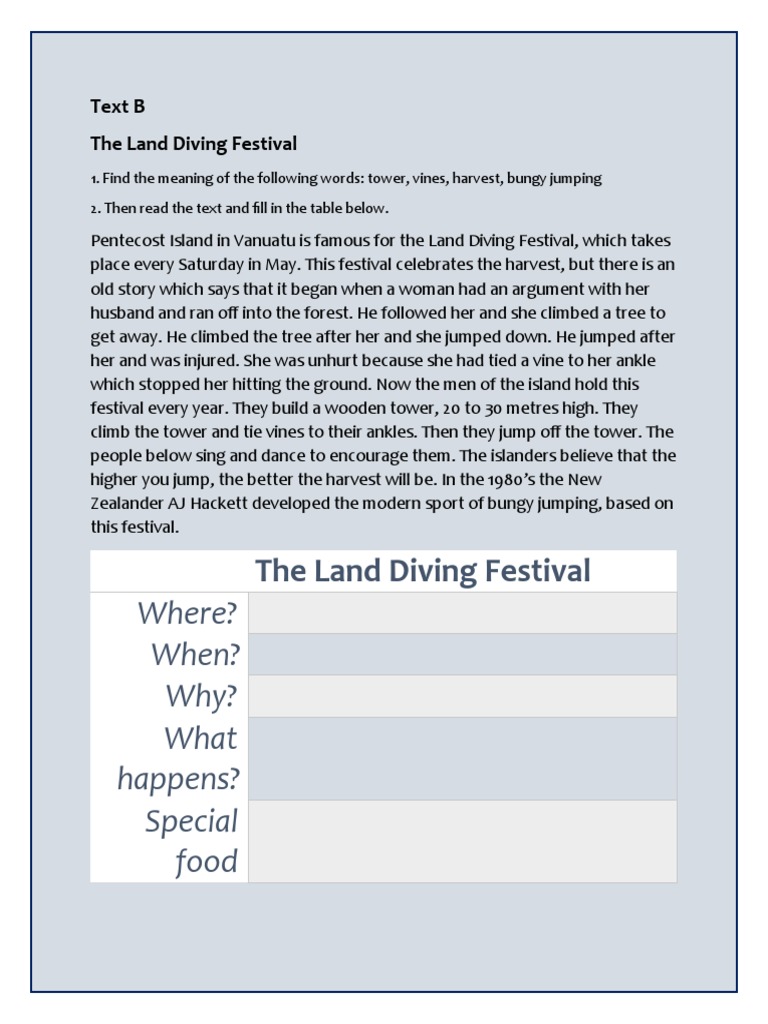 Land Diving Festival: Vanuatu's Harvest Ritual | PDF