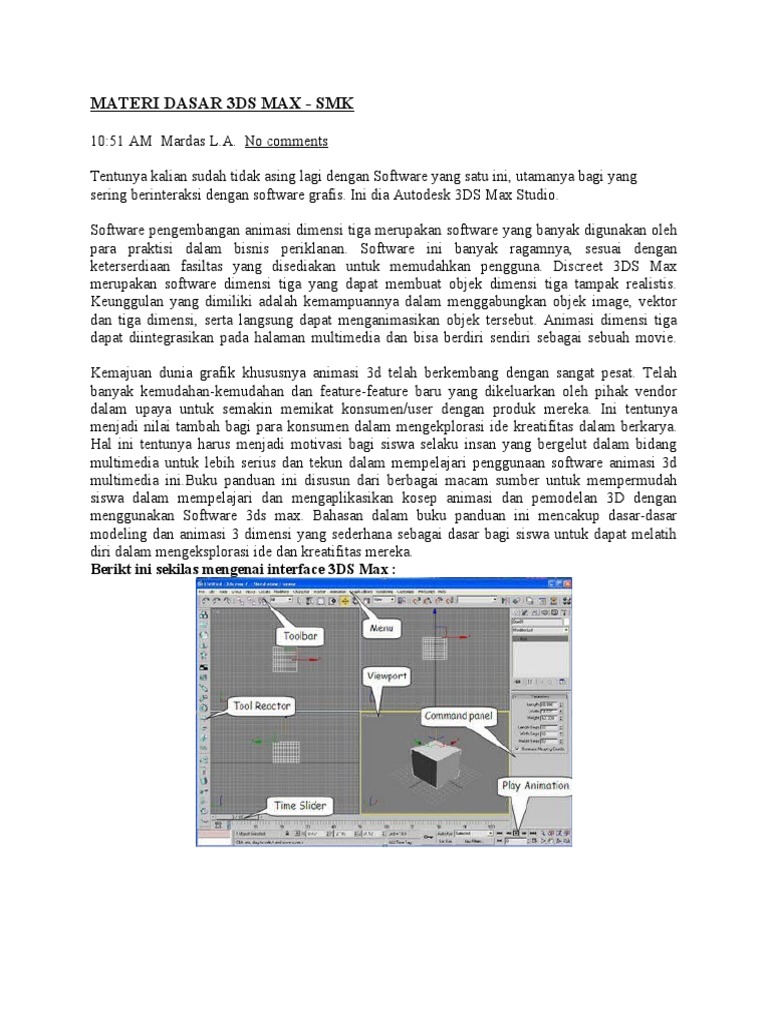 Materi Dasar 3ds Max | PDF | Komputer | Teknologi & Rekayasa