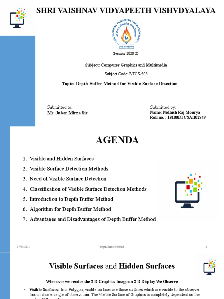 Nidhish Raj Mourya - Depth Buffer Method (Chapter 4) | PDF | Signal Processing | Graphic Design