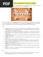 100 Most Commonly Misspelled Words | PDF
