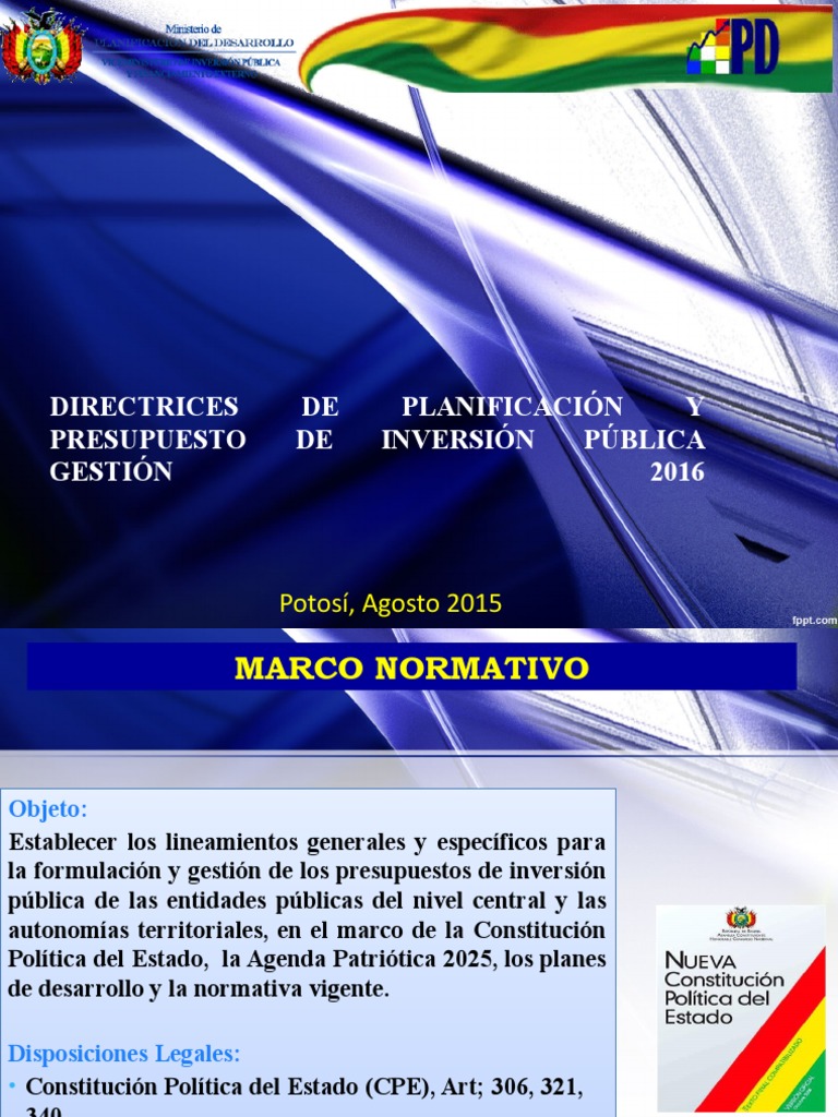 01 Presentacion Poa 2016 Potosi | PDF | Presupuesto | Red mundial