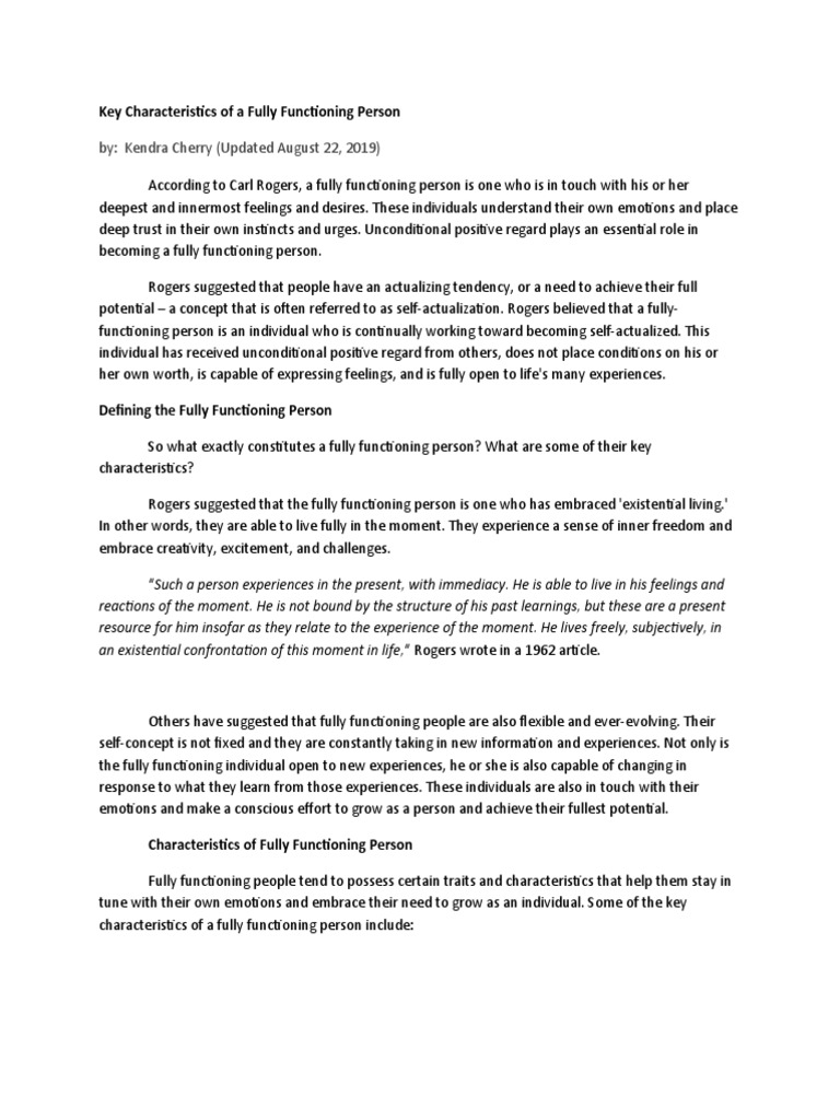 By: Kendra Cherry (Updated August 22, 2019) : Key Characteristics of A ...