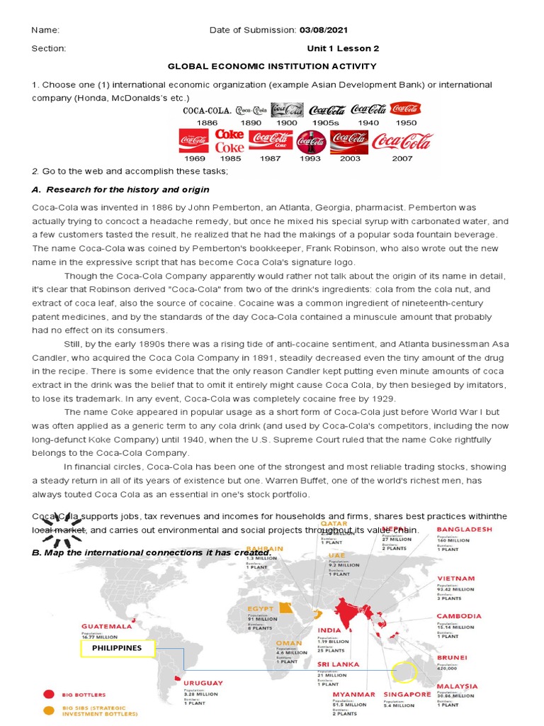 Activity 2.contemp | PDF | The Coca Cola Company | Coca Cola