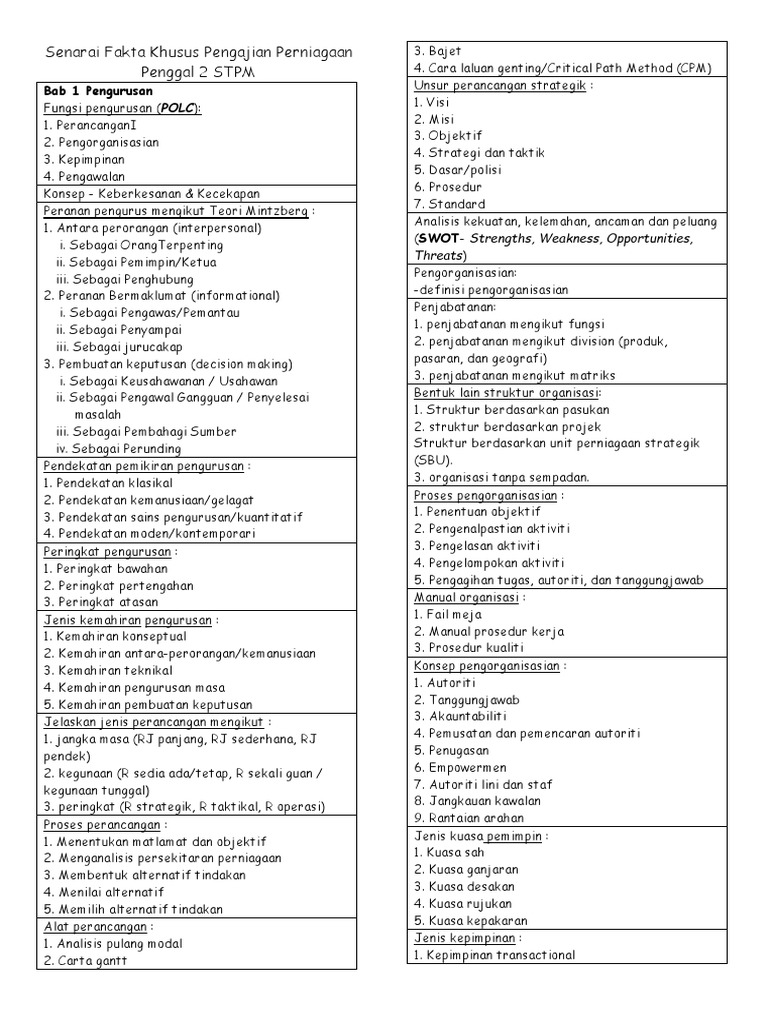 Fakta PP Sem 2 (1) STPM | PDF