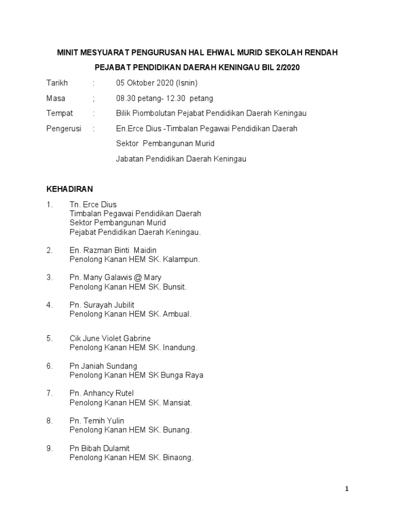 Menguruskan Program RMT di Daerah Keningau | PDF