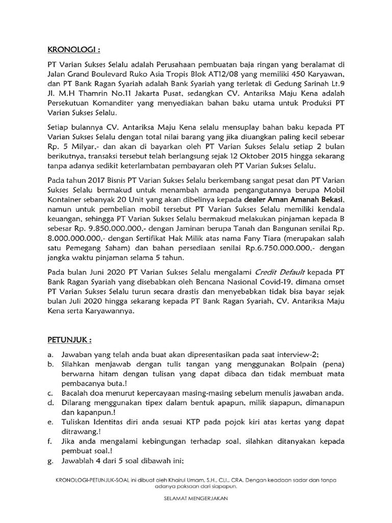 Soal Interview 2 | PDF