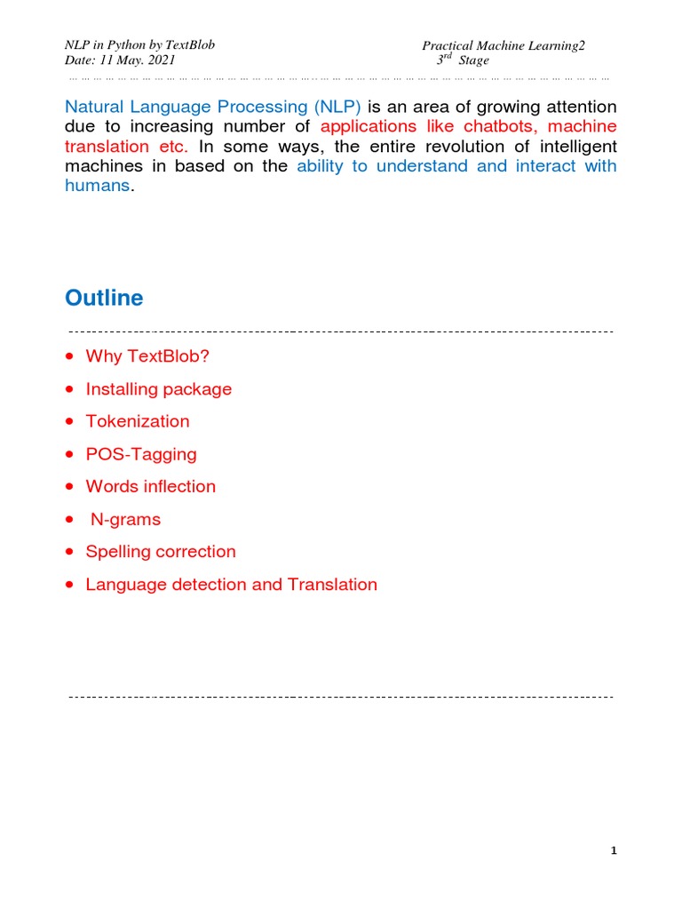 Practical Lect1 - NLP in Python by TextBlob | PDF | Linguistic Typology | Cognitive Science