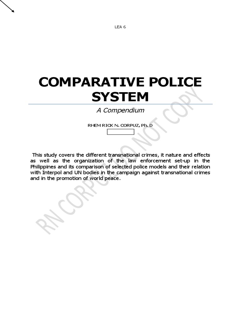 Comparative Police System | PDF | Globalization | Ethical Principles