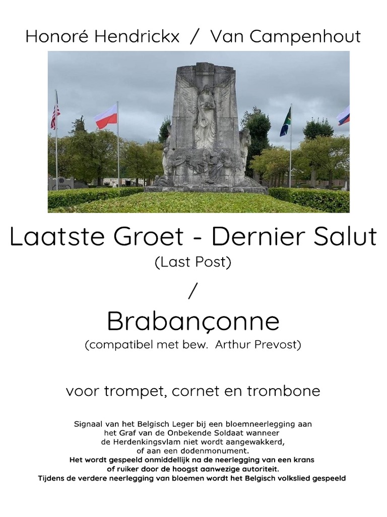 Laatste Groet - Brabanconne - Score | PDF