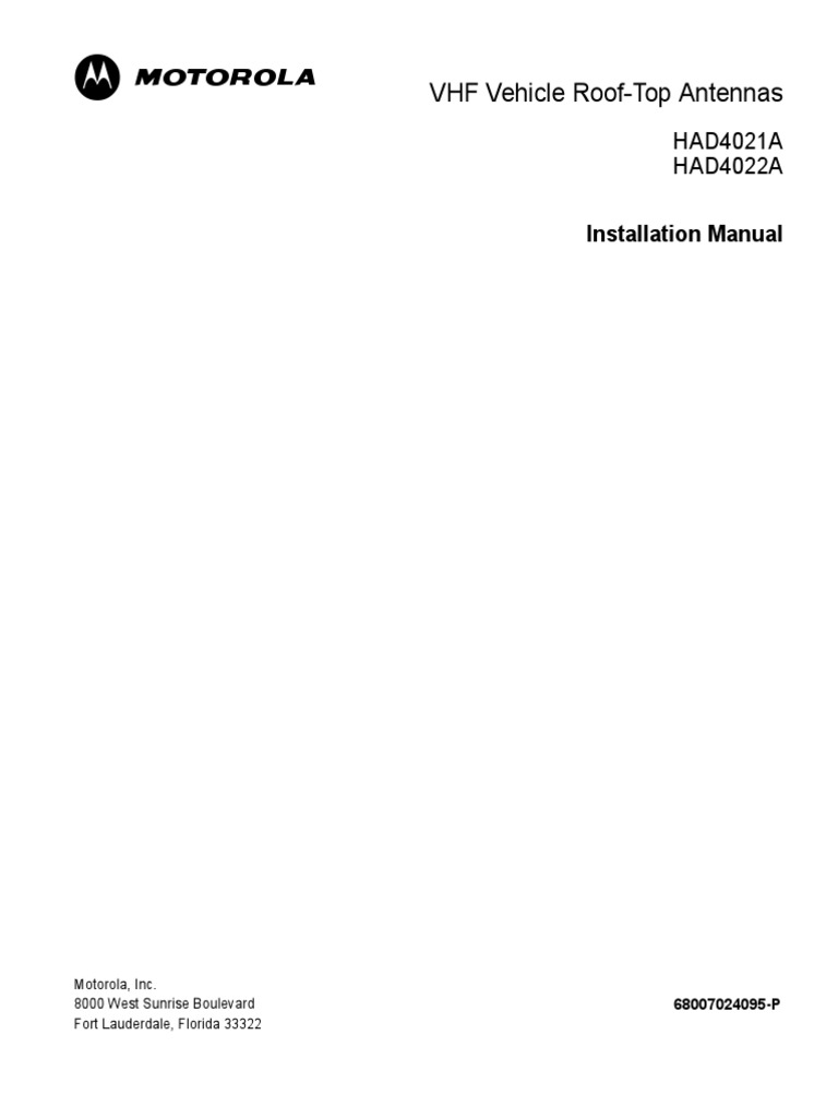 HAD4021 HAD4022 VHF Antennas | PDF | Electrical Connector | Truck