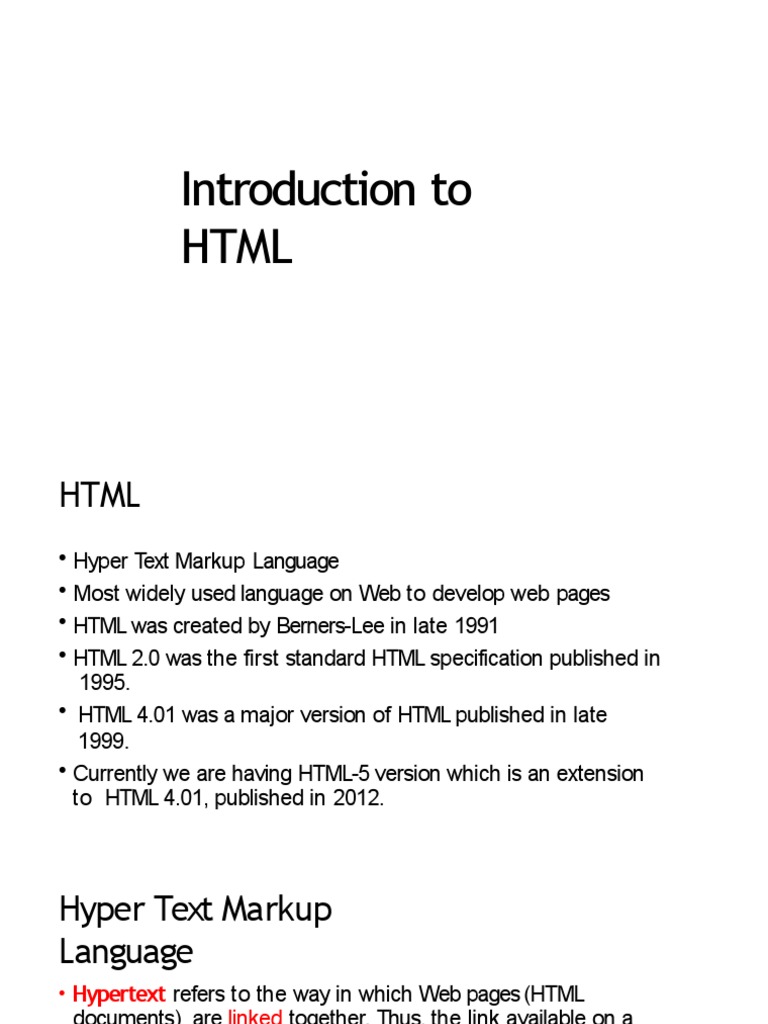 Web Development | PDF | Html | Html Element