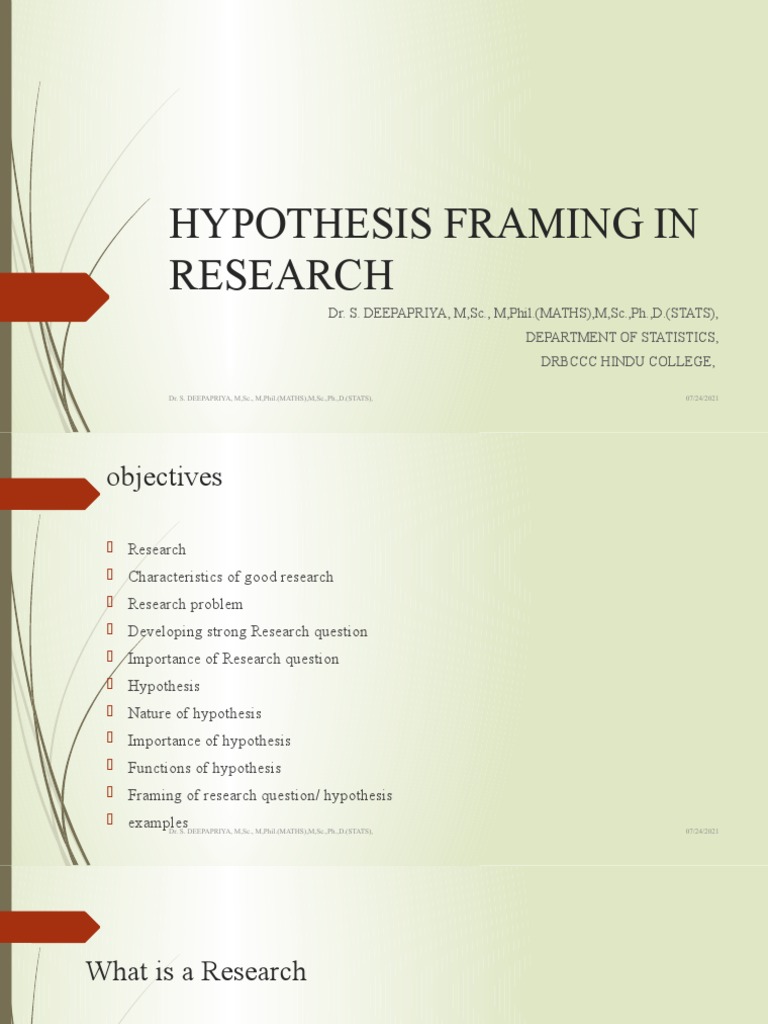 Research Hypothesis Essentials | PDF | Hypothesis | Statistics