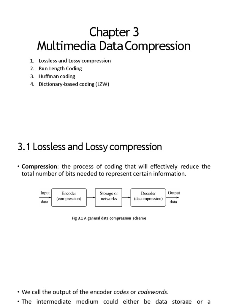 Chapter 3 Multimedia Data Compression | PDF | Data Compression | Code