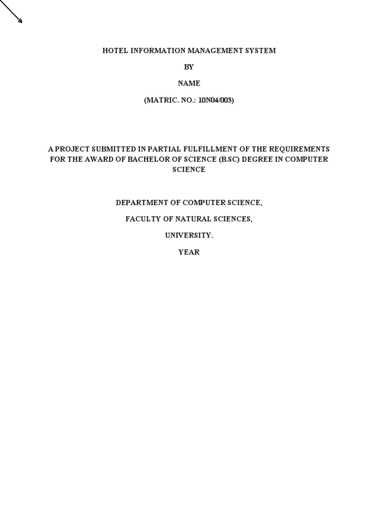 Hotel Management System | PDF | Information System | Input/Output