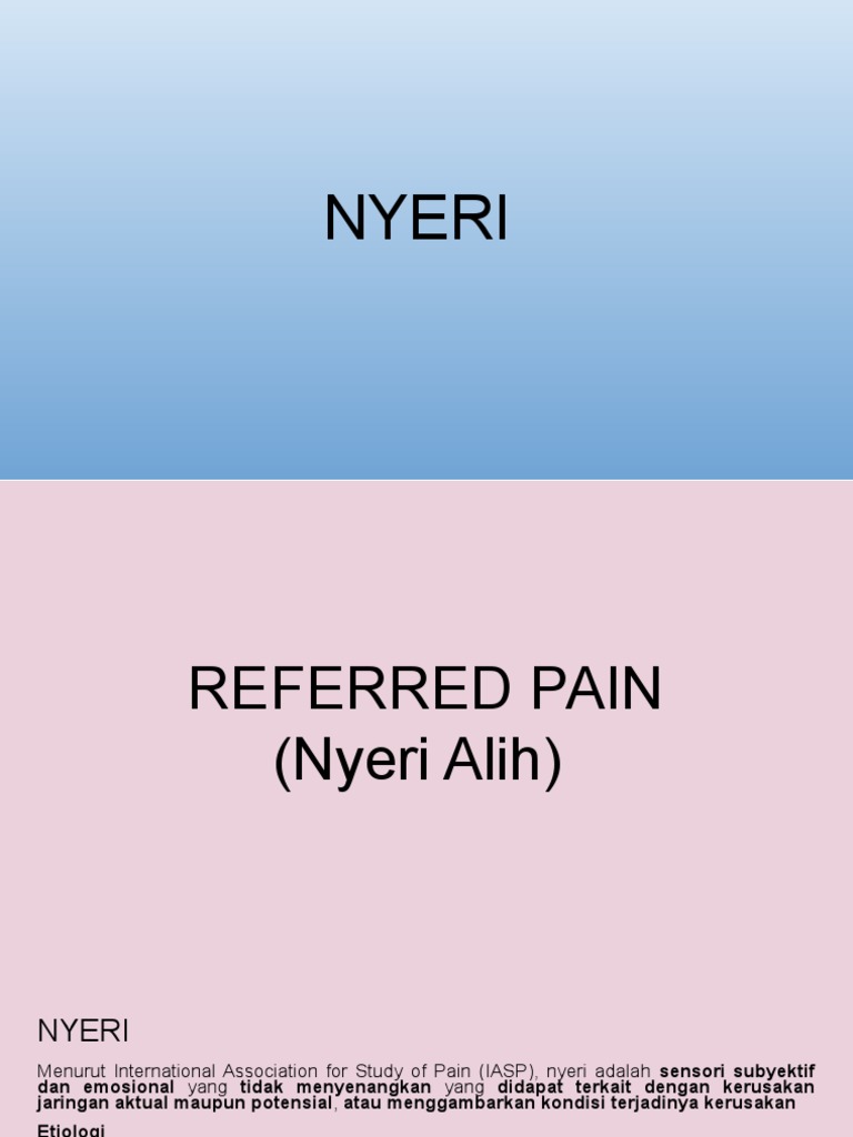 Nyeri Referred: Definisi dan Penanganan | PDF