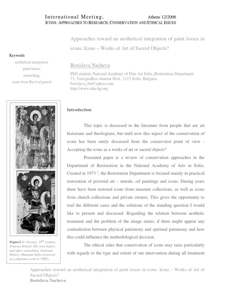 Icons-Art or Sacral Objects | PDF | Icon | Museum