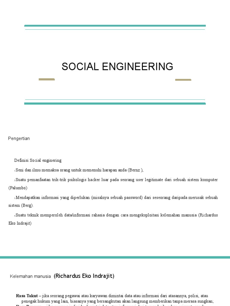 Social Engineering | PDF